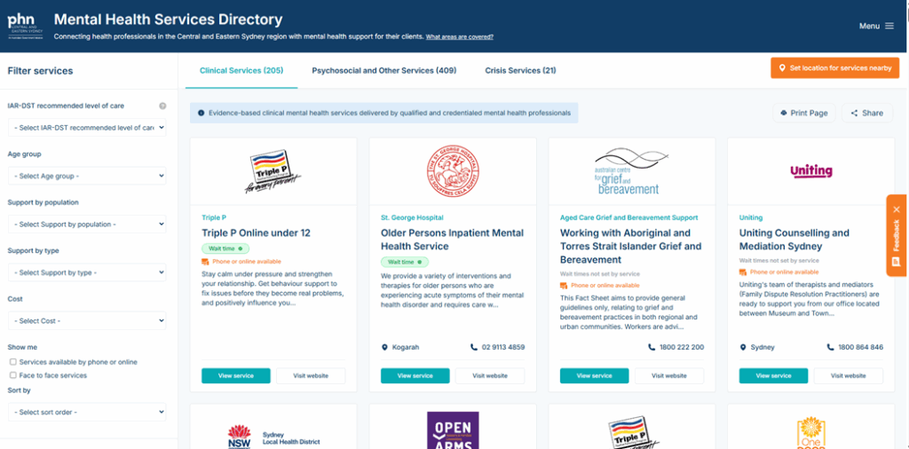 Service Directory – CESPHN Annual Report